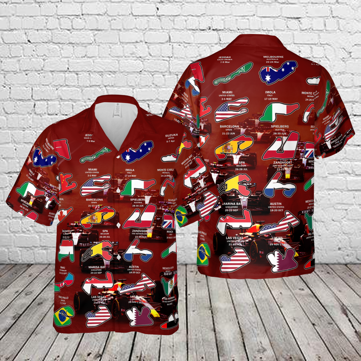 F1 Formula One Teams 2024 Motor Racing Hawaiian Shirt