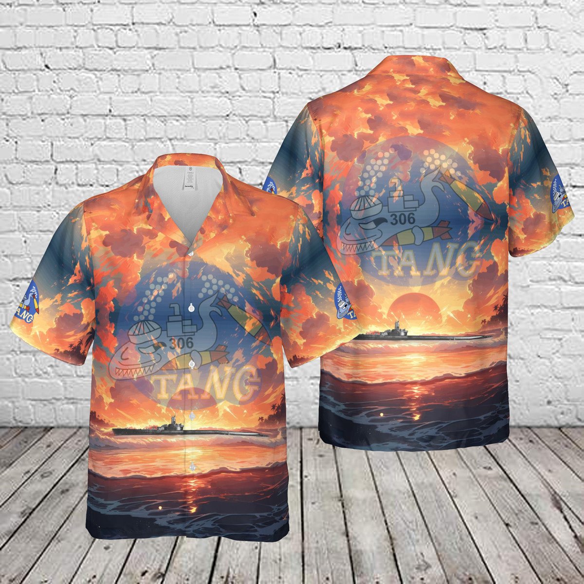 US Navy USS Tang (SS-306) Balao-class submarine In WWII Hawaiian Shirt ...